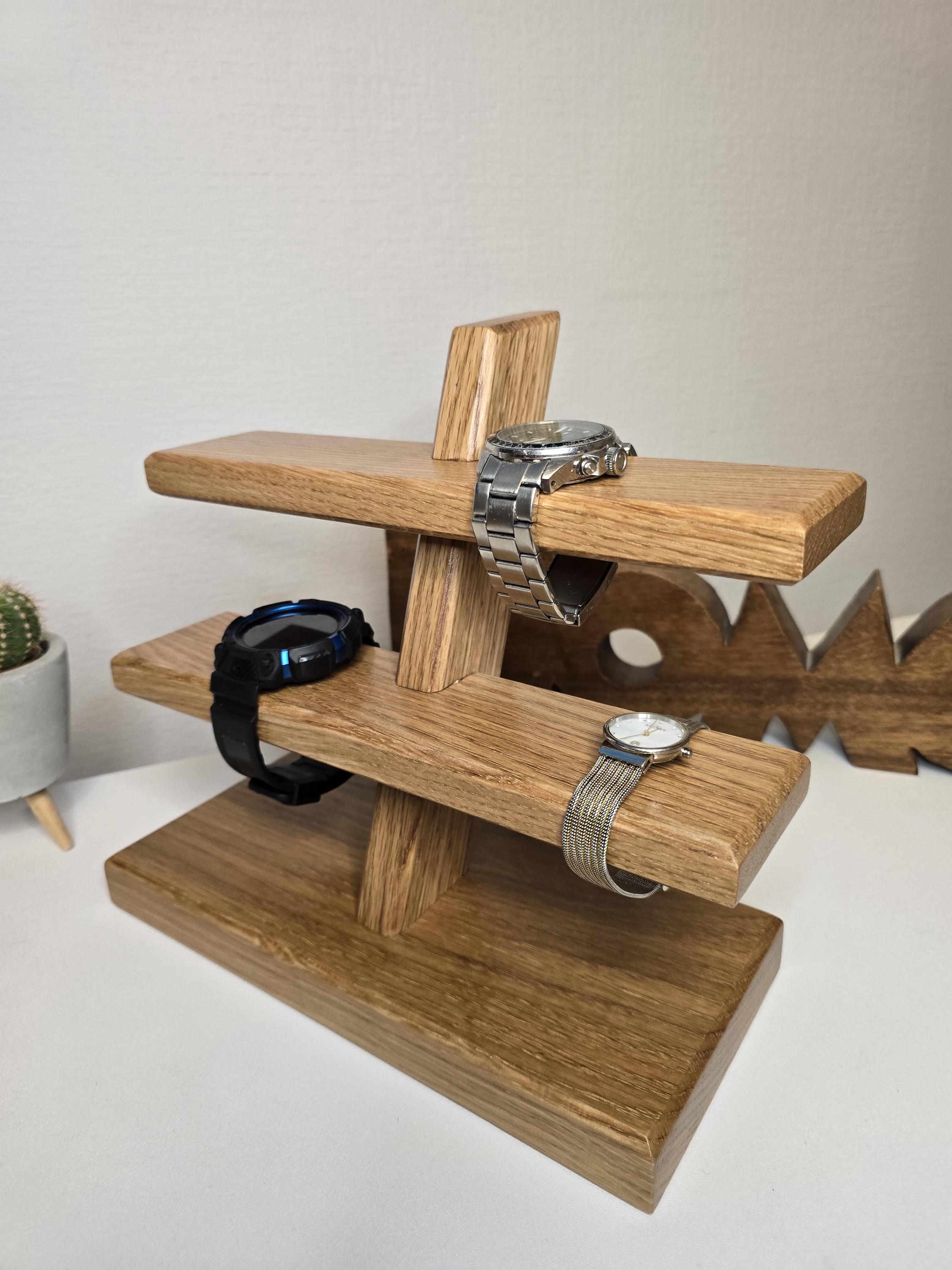Solid Oak 2 Teir Watch Stand. - Etsy