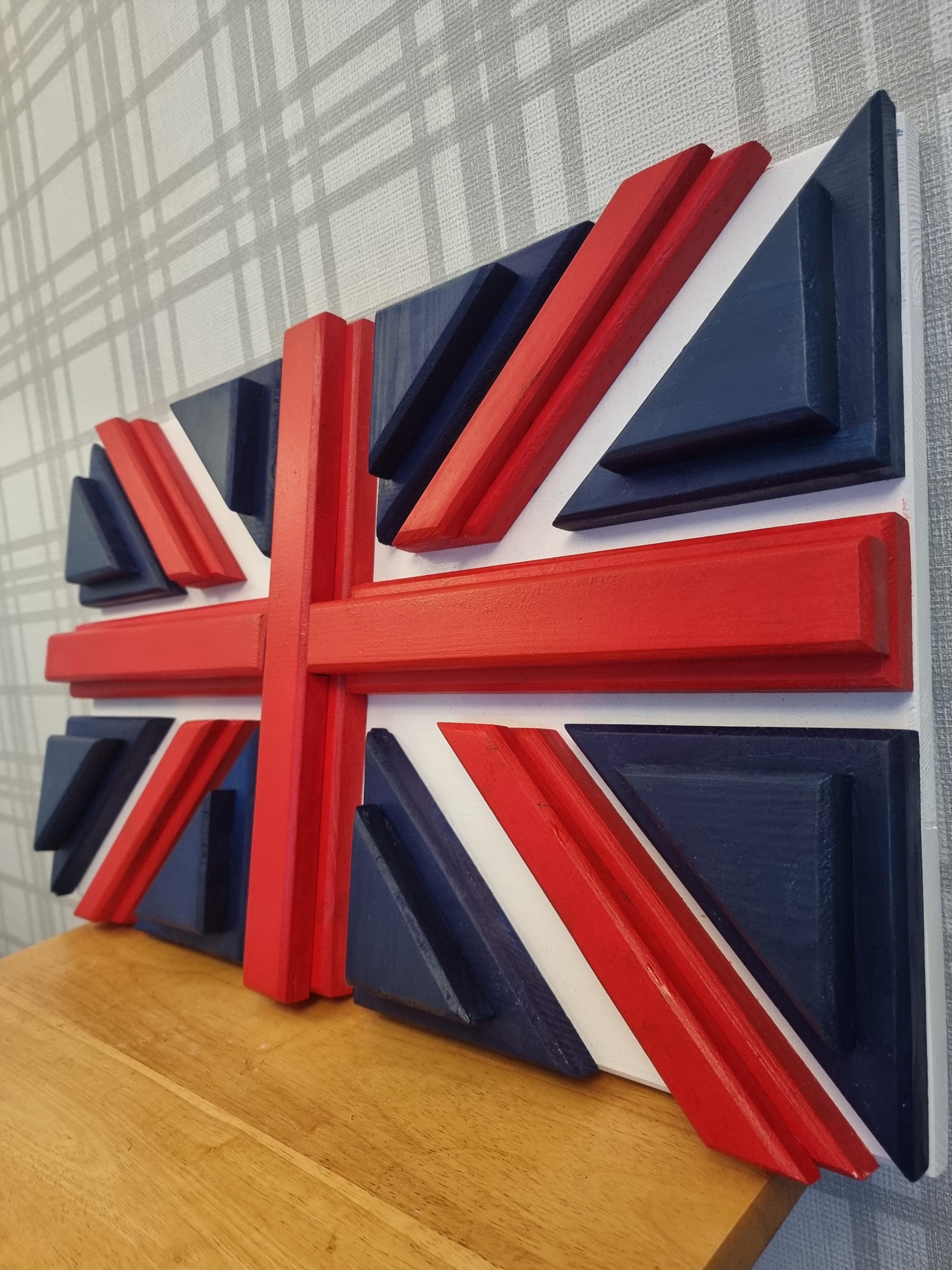 Union Jack 3d Look Affect Flag. - Etsy