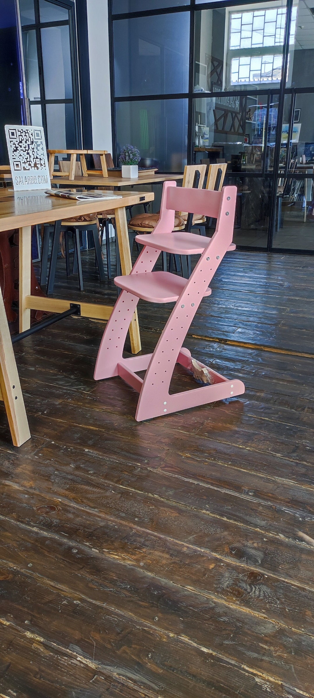 Pink Children's Growth Chair for Girls. Montessori Baby Stool ...