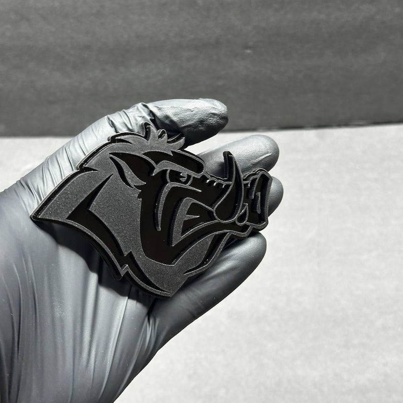 Hell Hog Car Badge (set of 2), Angry Pig Emblem - Etsy