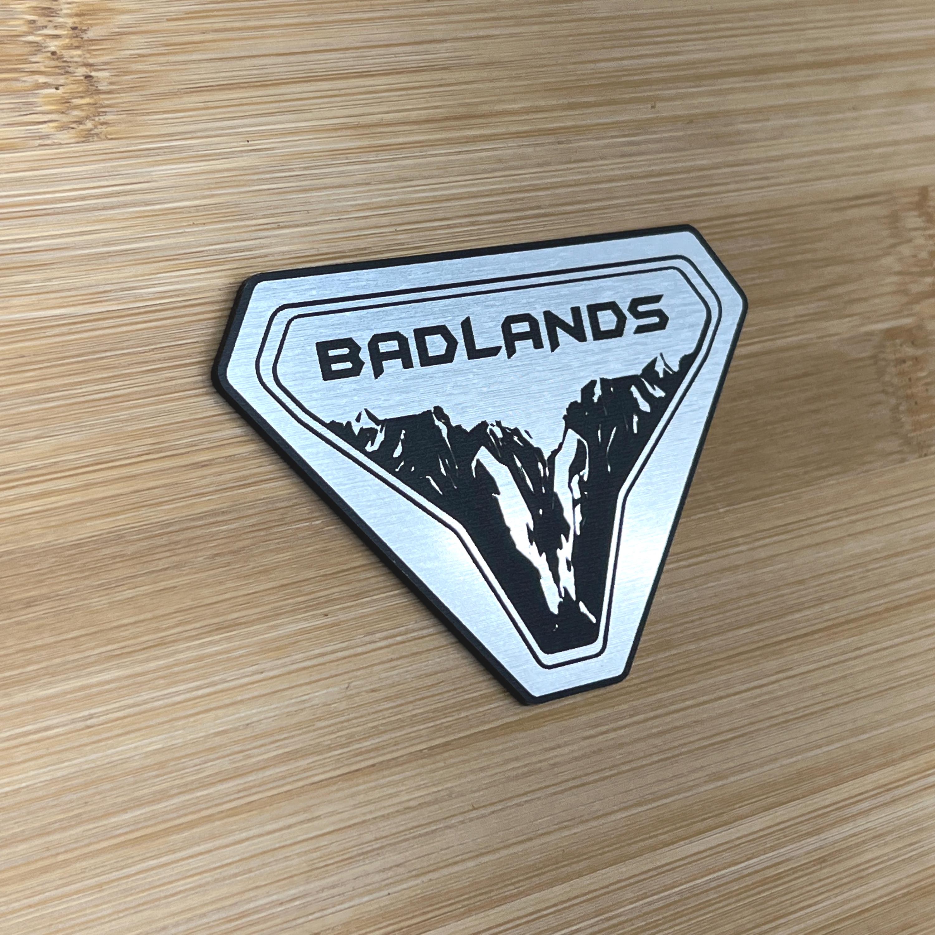 2x Badlands Car Custom Engraved Acrylic Fender Car Emblem Badge Logo ...