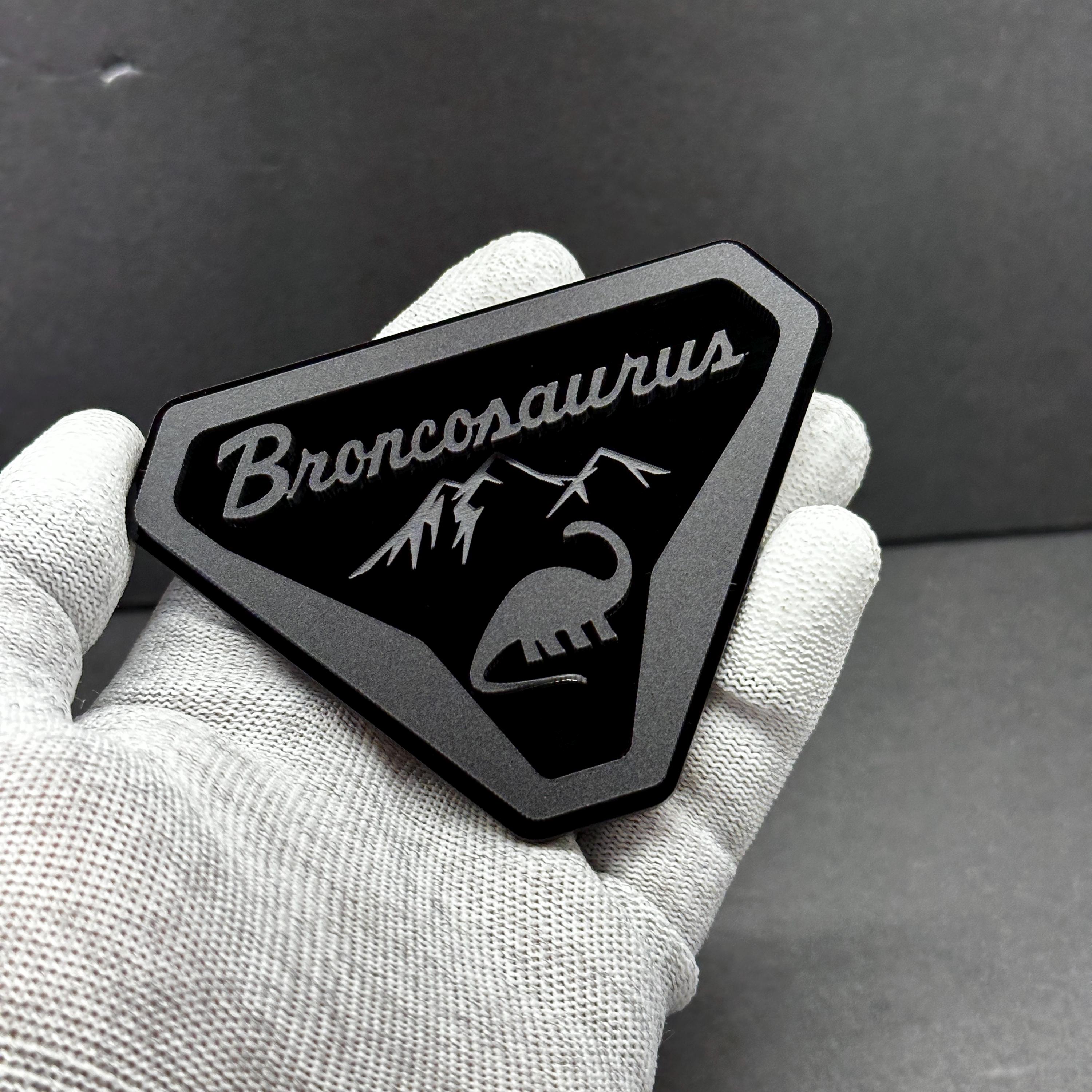 2x Car Fender Emblem Broncosaurus Car Badge Logo Ford Bronco Matte ...