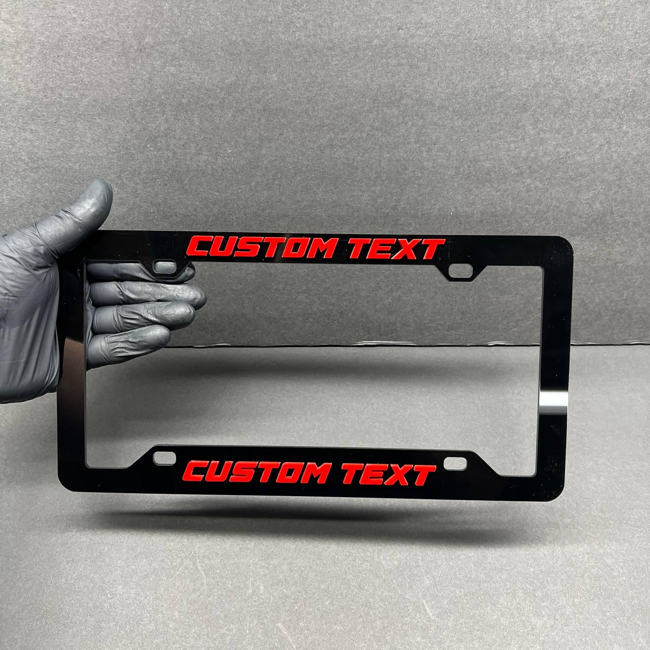 Custom Car License Plate Frame Laser Cut Multicolor 3D Personalized ...