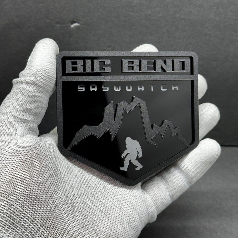 2x Fender Big Bend Sasquatch Custom Emblem Badge Logo M-black/black ...