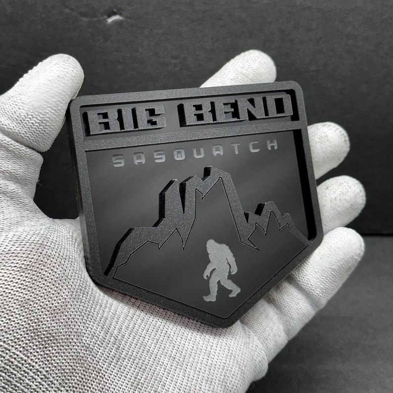 2x Fender Big Bend Sasquatch Custom Emblem Badge Logo M-black/black ...