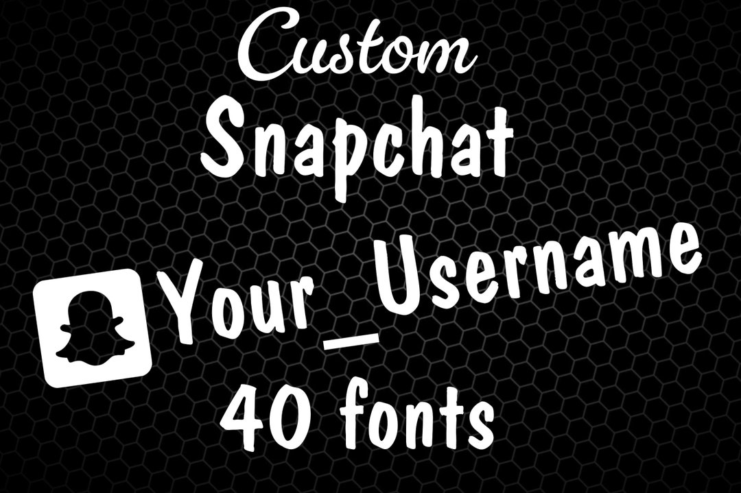 Snapchat Custom Vinyl Decal Car Sticker Personalized Vinyl Text Decals ...