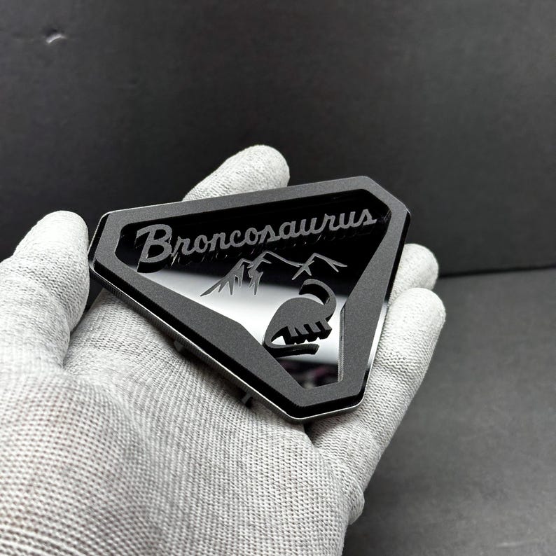 2x Car Fender Emblem Broncosaurus Car Badge Logo Ford Bronco Matte ...