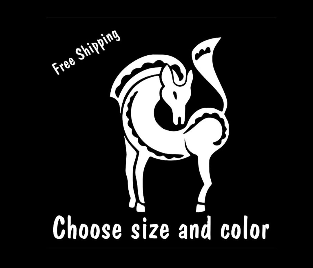 CHINESE ASTROLOGY HORSE Birth Logo Sign Vinyl Decal Truck Car Sticker ...