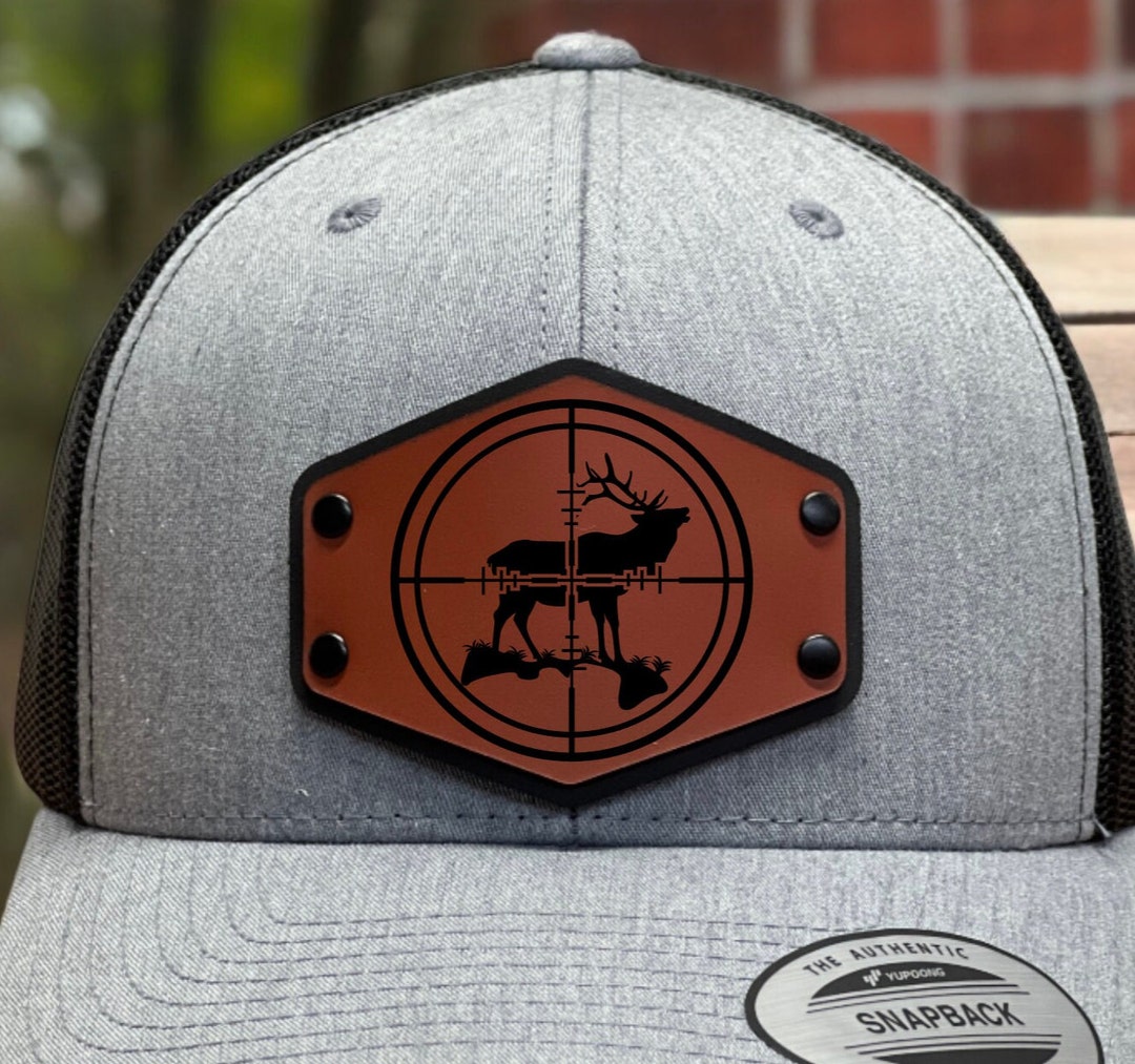 Nature on Target Deer Hunting Trucker Hat Cap With Mesh Wood Leather ...