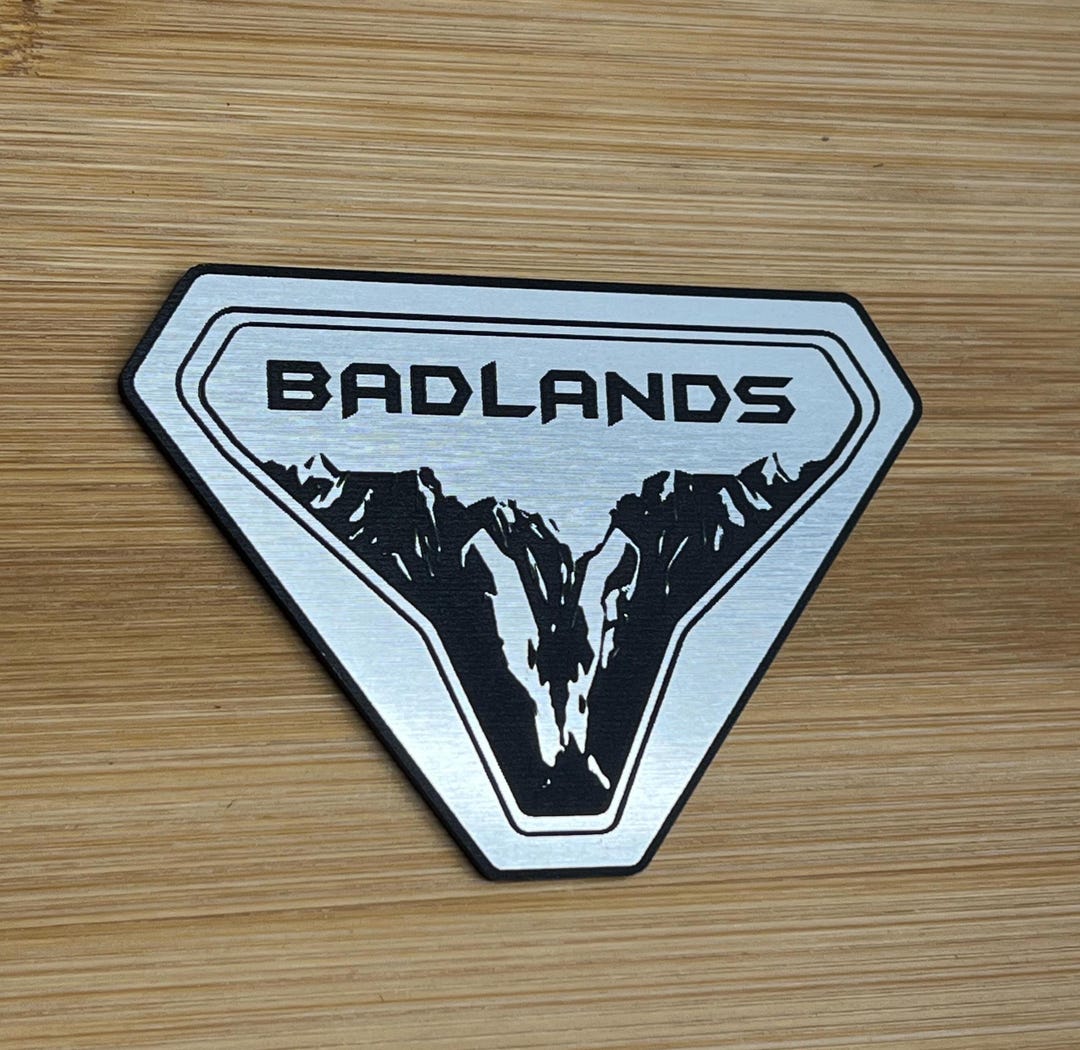 2x Badlands Car Custom Engraved Acrylic Fender Car Emblem Badge Logo ...