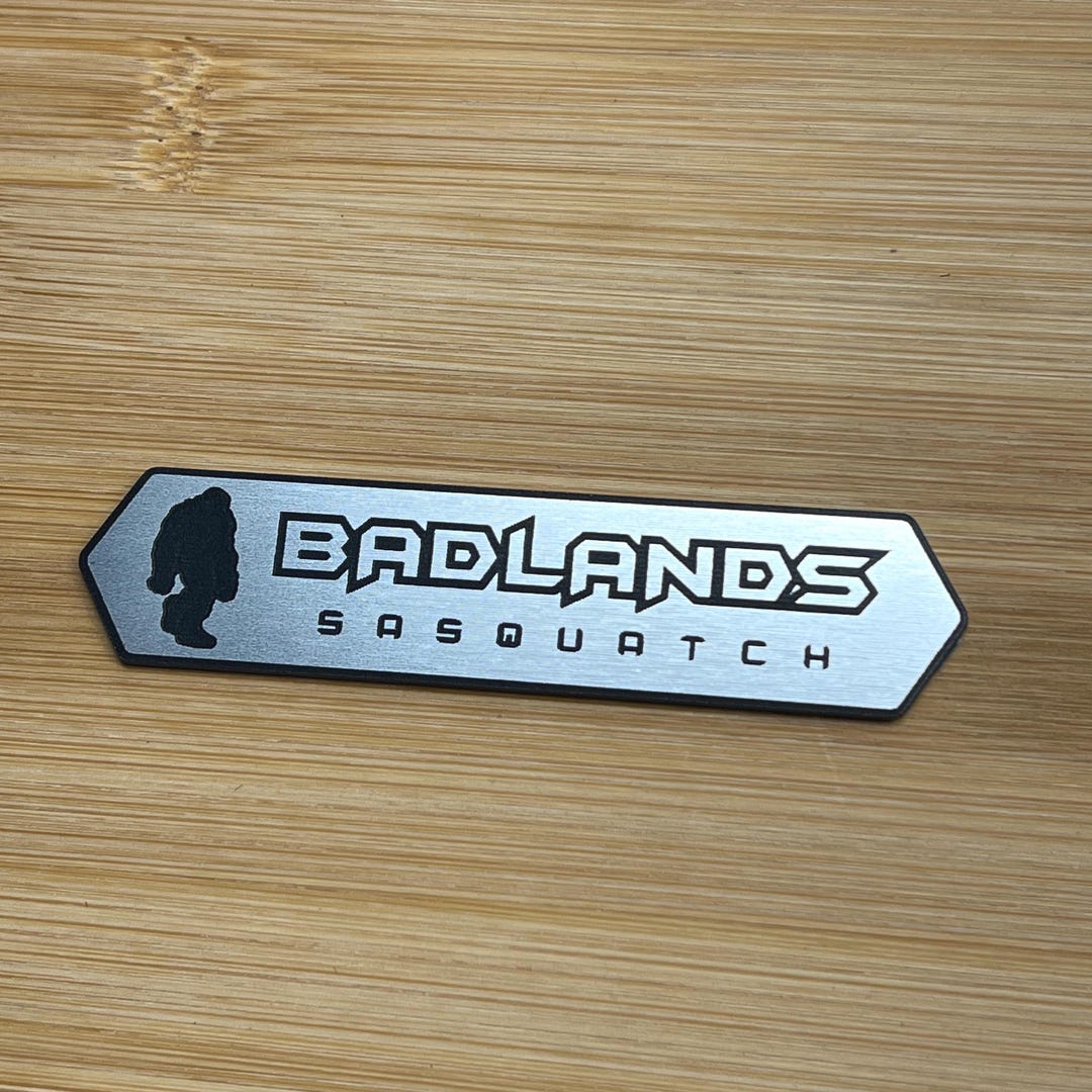 Badlands Sasquatch Car Custom Engraved Acrylic Fender Car Emblem Badge ...