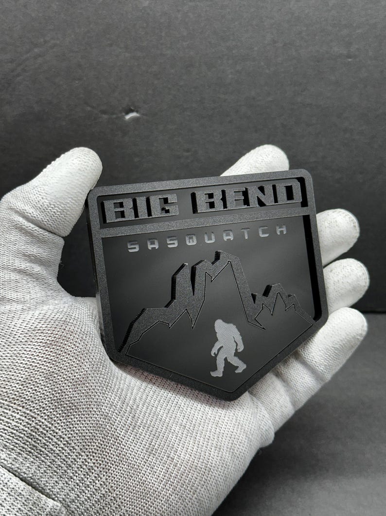2x Fender Big Bend Sasquatch Custom Emblem Badge Logo M-black/black ...