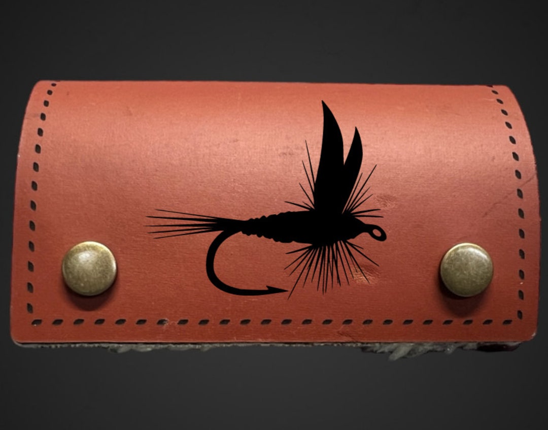 Custom Personalized Leather Fly Fishing Wallet With Sheep Skin fishing ...