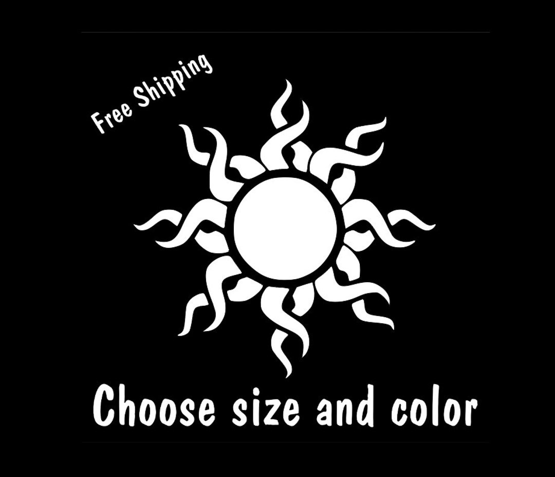 TRIBAL SUN Druid Sign Vinyl Decal Truck Car Sticker Laptop Phone ...