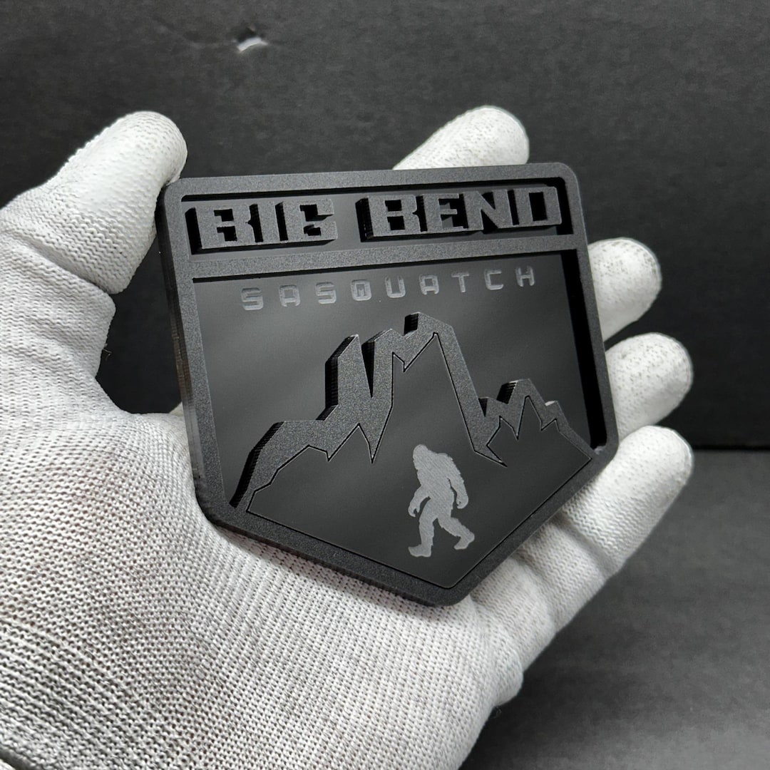 2x Fender Big Bend Sasquatch Custom Emblem Badge Logo M-black/black ...