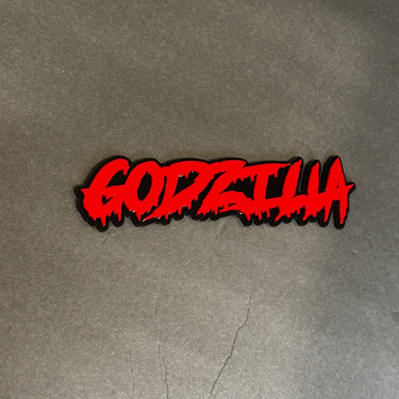 Custom Text Aggressive Godzilla 3D Car Emblem – Multicolor Acrylic Car ...