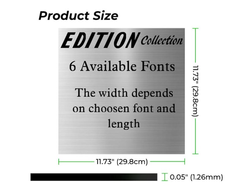 CUSTOM TEXT "edition" Car Badge Emblem, Personalized Text - Brushed ...