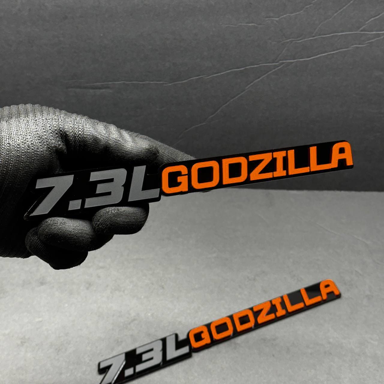 2PC Blue 7.3L Godzilla Fender Badges – 3D Emblem Pair for Car Fender ...