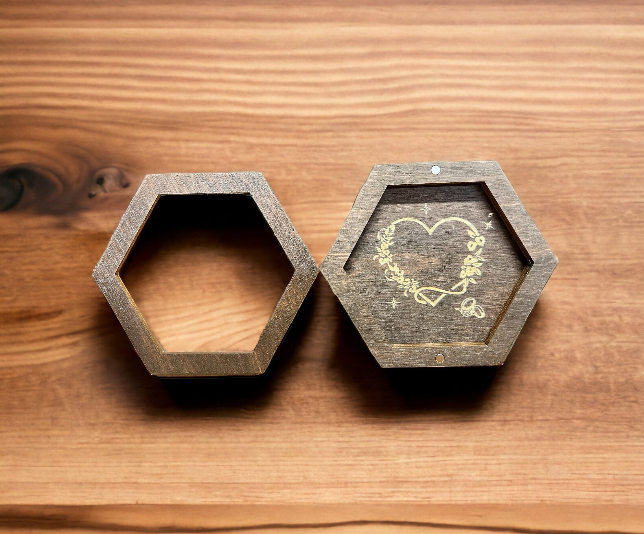 Personalized Vintage Wedding Ring Box, Big Slot Wedding Ring Box ...