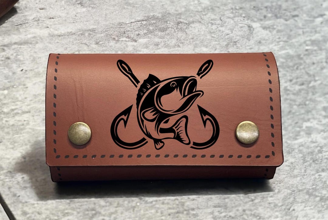 Leather Fly Fishing Wallet With Sheep Skin fishing Wallets-fisherman ...
