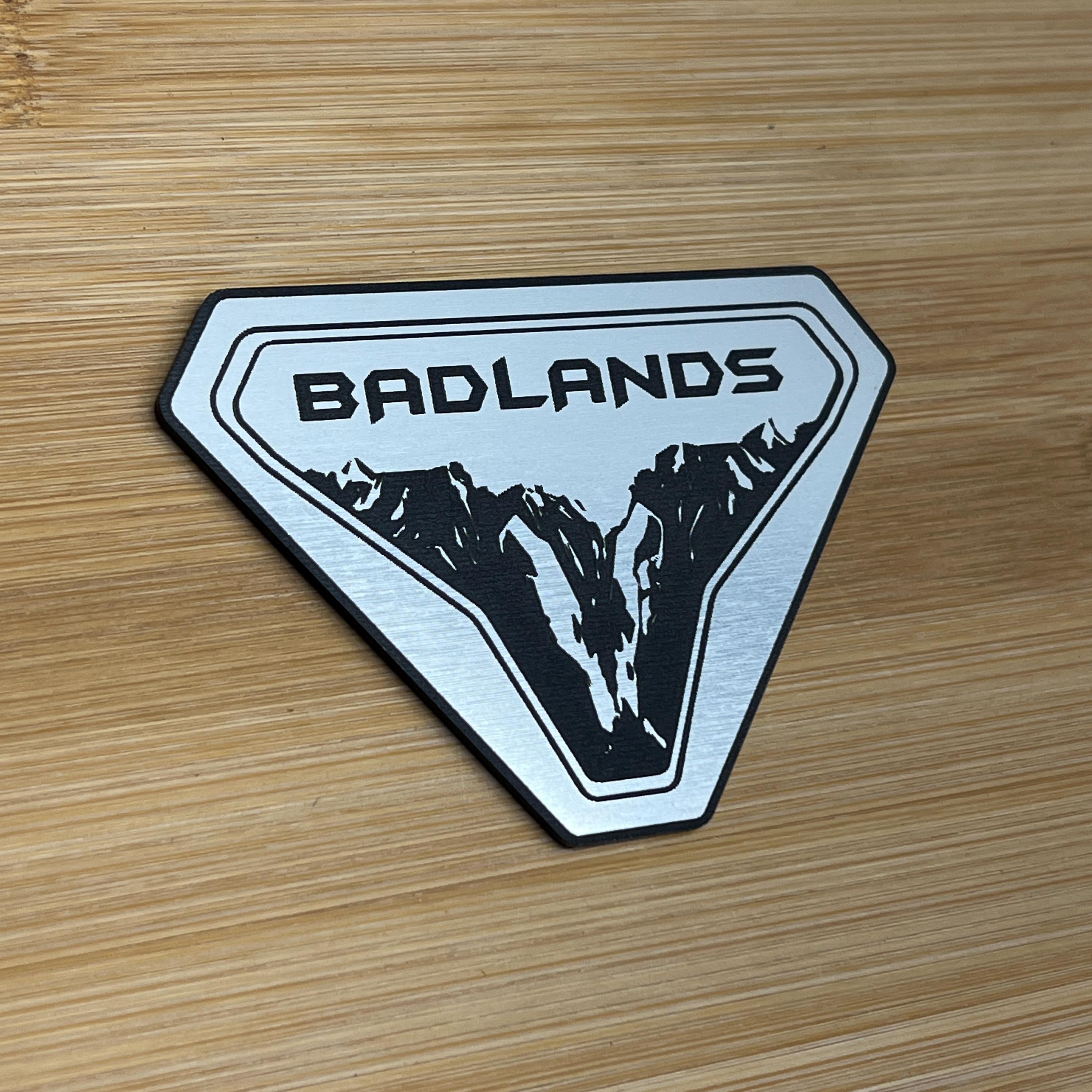 2x Badlands Car Custom Engraved Acrylic Fender Car Emblem Badge Logo ...