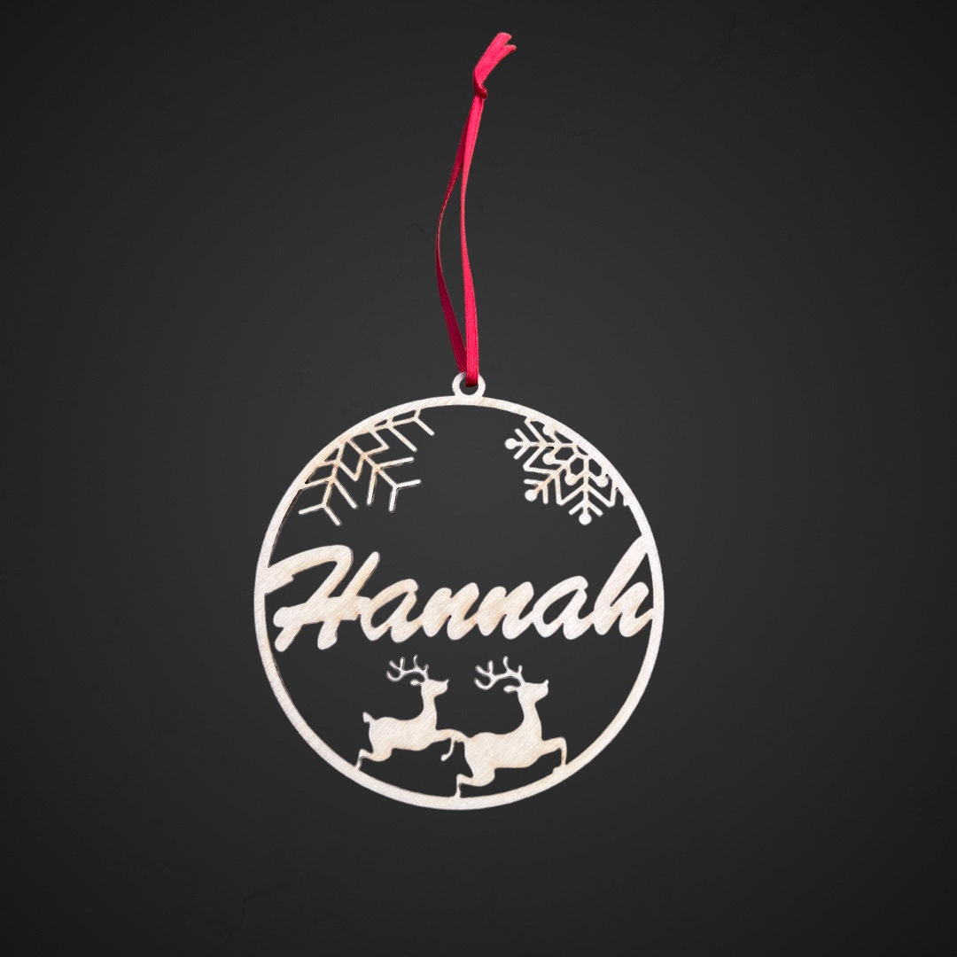 Custom Christmas Laser-cut Ornaments Personalized Xmas Tree Baubles ...