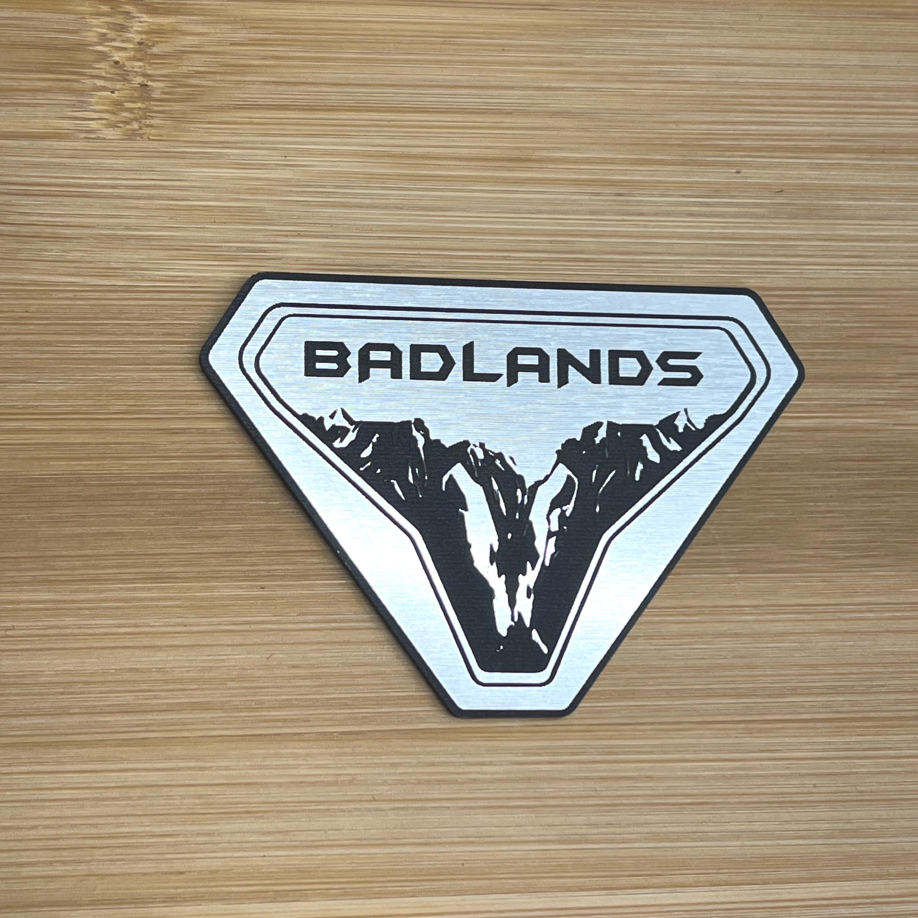 2x Badlands Car Custom Engraved Acrylic Fender Car Emblem Badge Logo ...