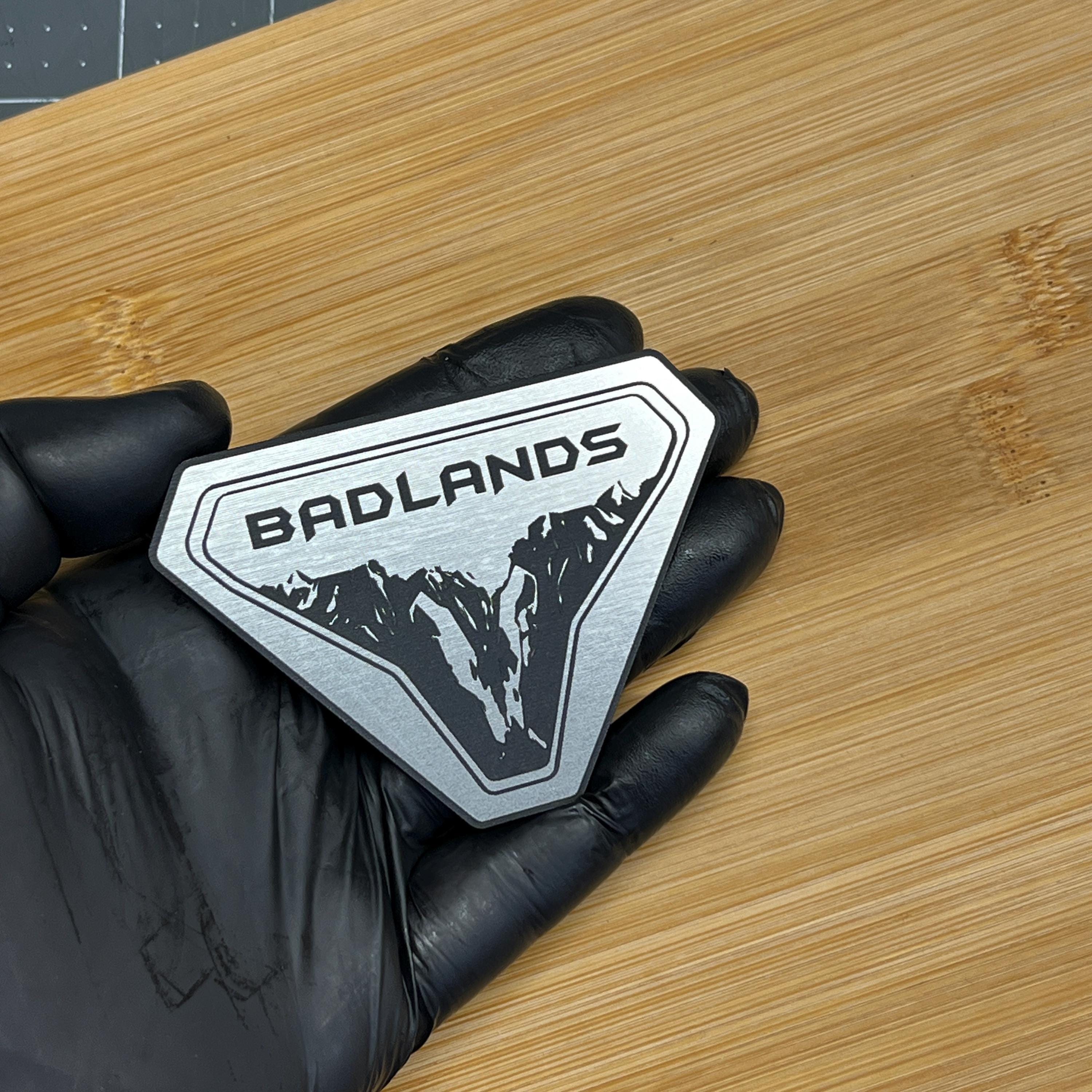 2x Badlands Car Custom Engraved Acrylic Fender Car Emblem Badge Logo ...