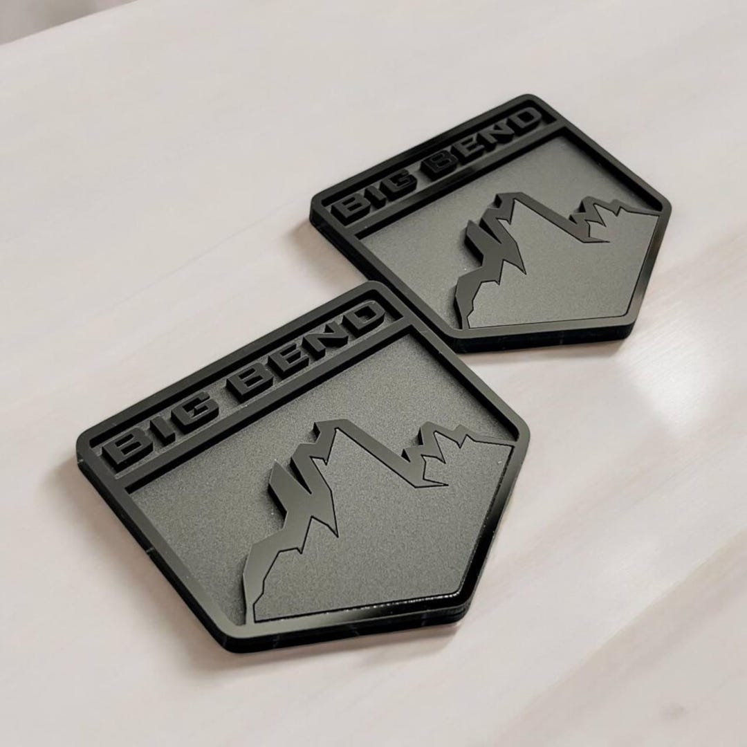 2x Fender Big Bend Custom Emblem Badge Logo Truck Sport Offroad 4x4 SUV ...