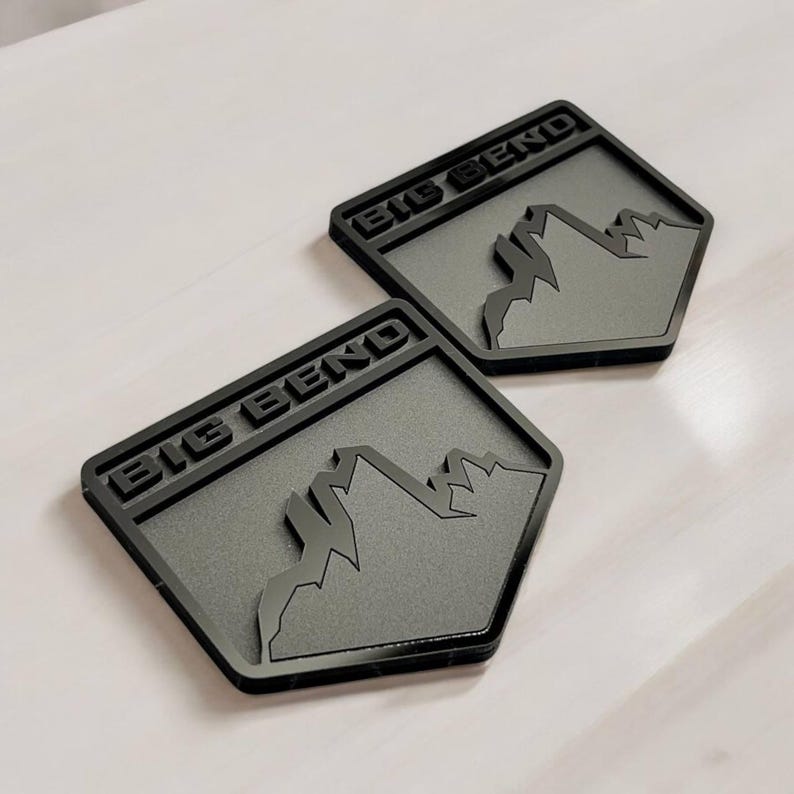 2x Fender Big Bend Custom Emblem Badge Logo Truck Sport Offroad 4x4 SUV ...