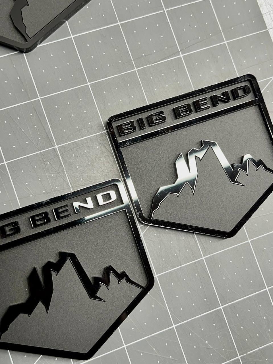 2x Fender Big Bend Custom Emblem Badge Logo Truck Sport Offroad 4x4 SUV ...