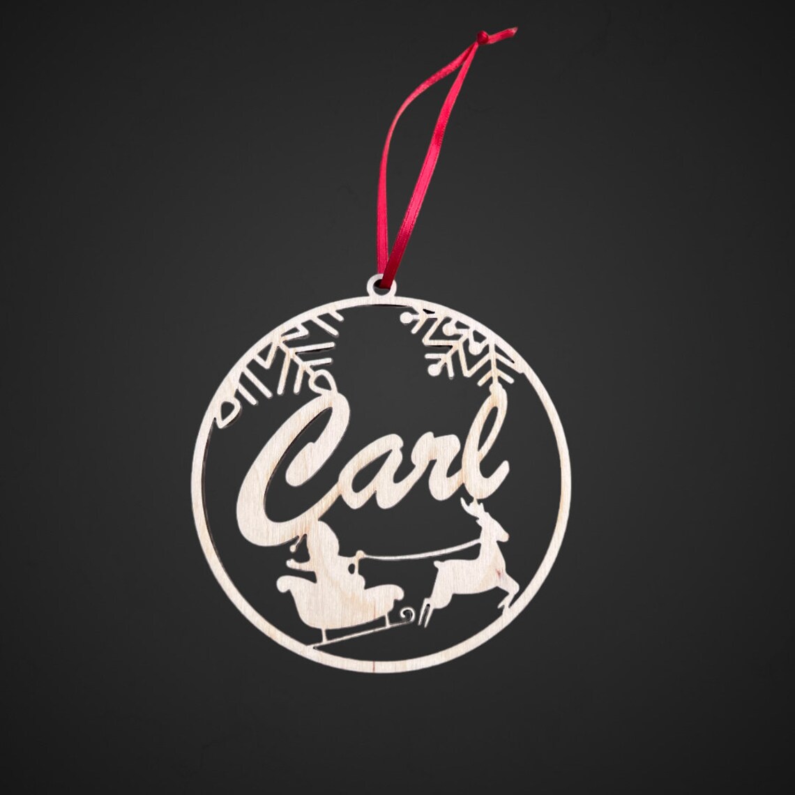 Custom Christmas Laser-cut Ornaments Personalized Xmas Tree Baubles ...