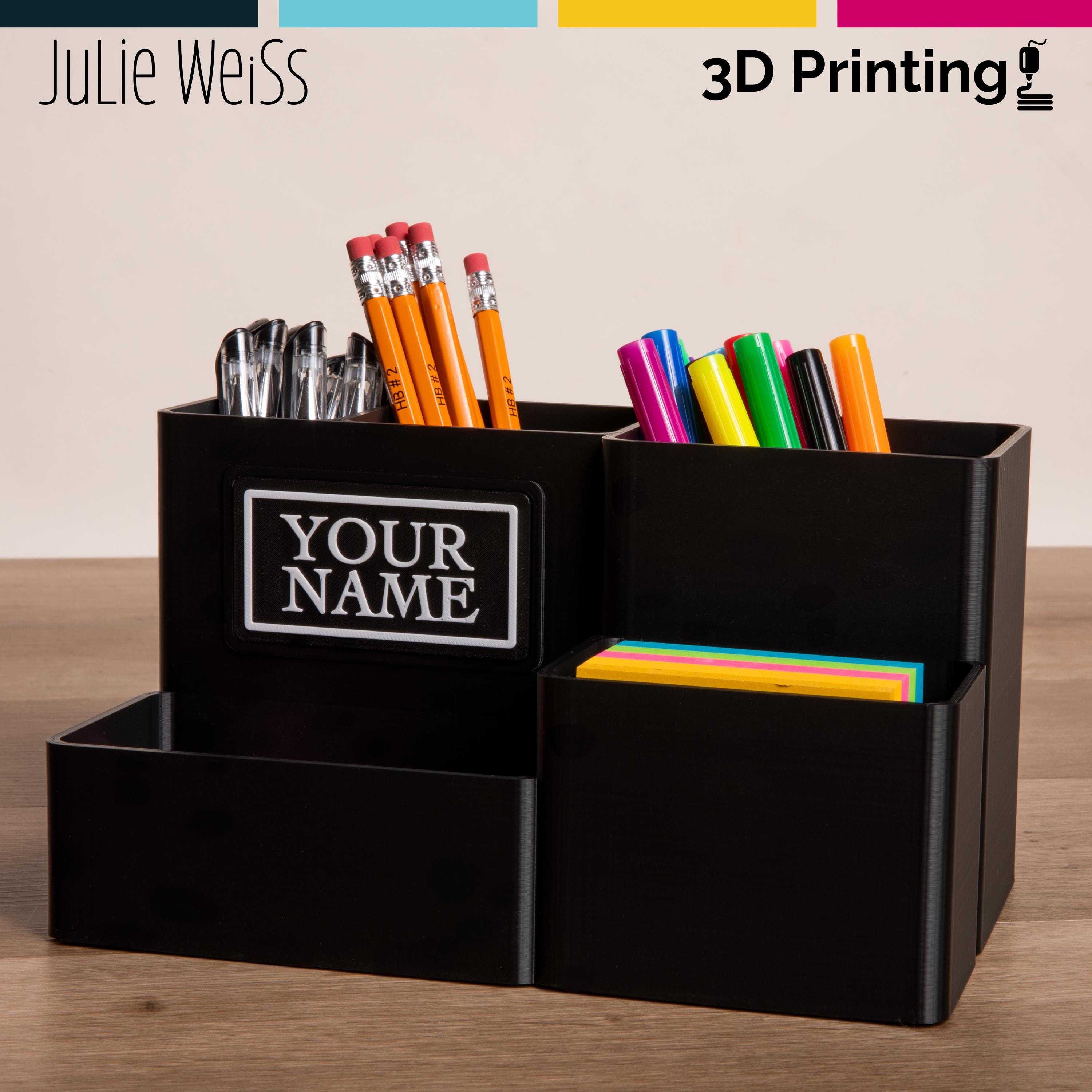 Custom Name or Logo Desk Organizer - Etsy