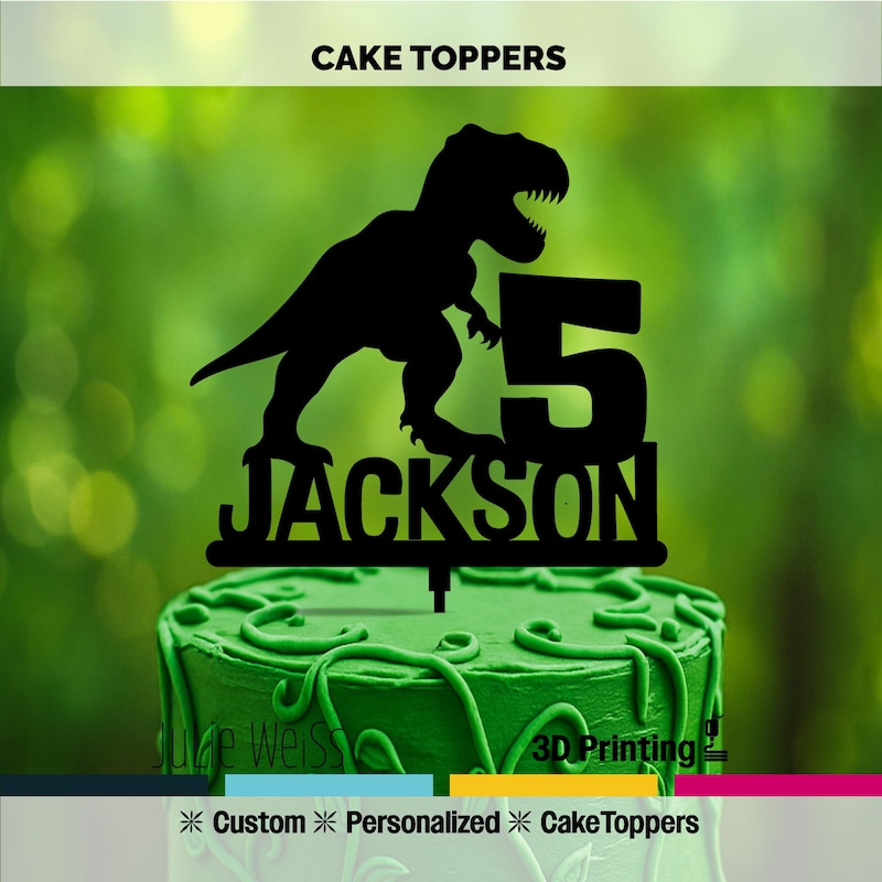 Dino Cake Topper - Etsy