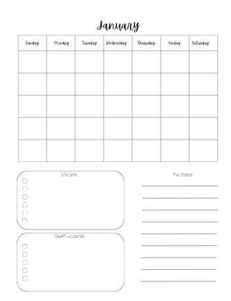 Minimal Black and White Calendar/planner - Etsy