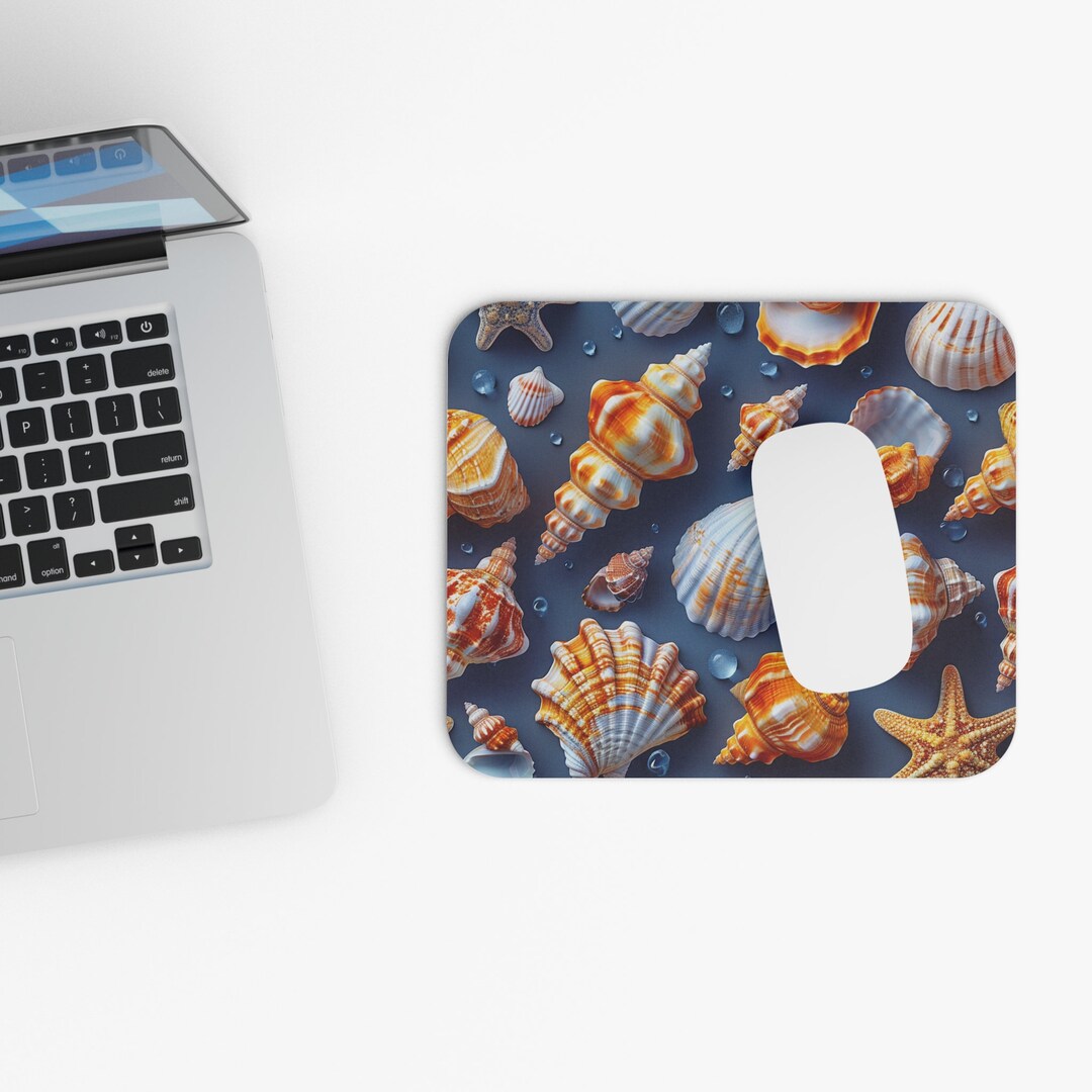 Seashell Mouse Pad: Beach Coastal Desk Decor - Etsy