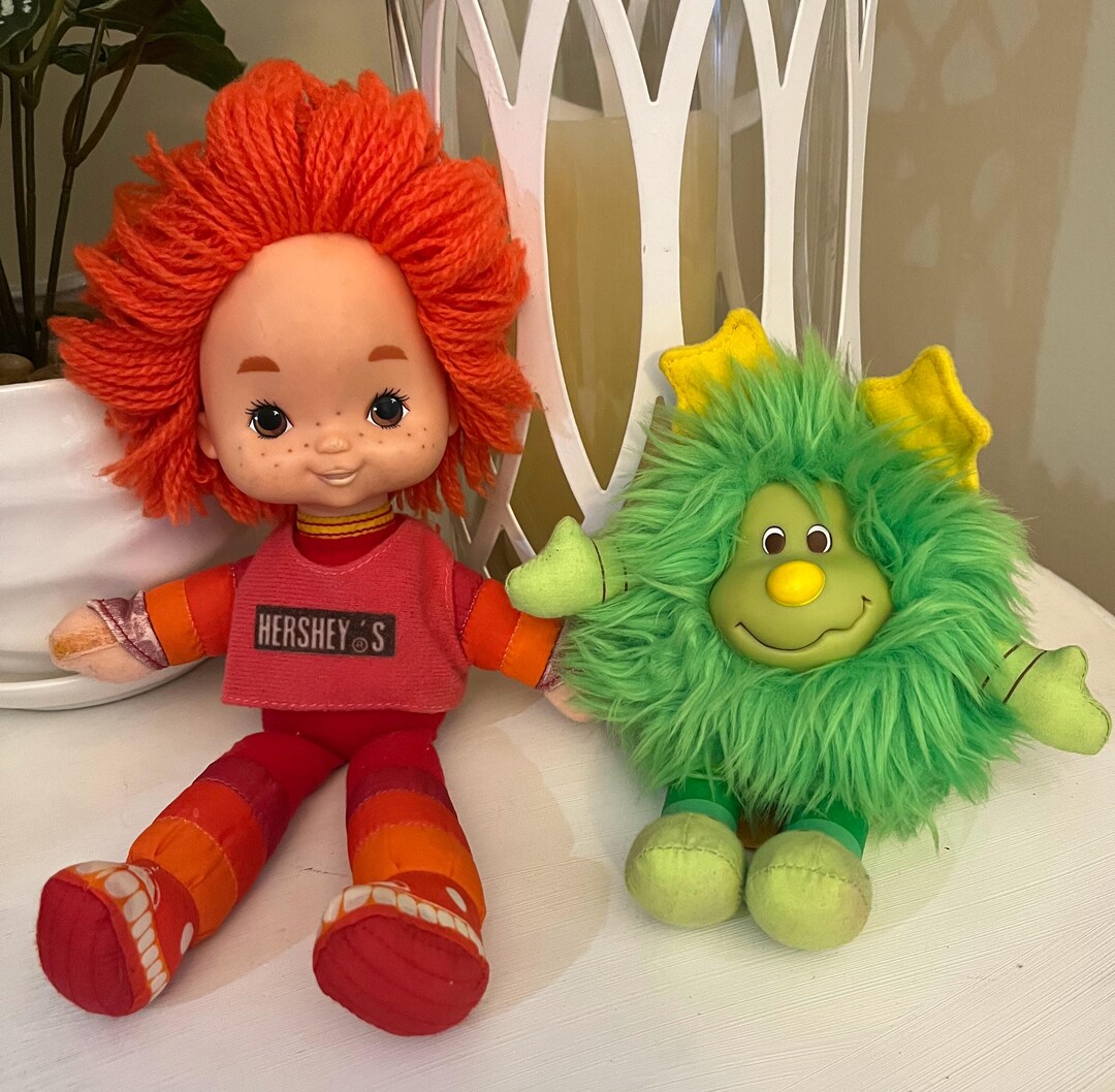 Red Butler and Green Sprite Plush Dolls From Rainbow Brite - Etsy