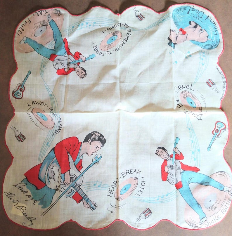 Rare 1956 Elvis Presley Enterprise Original Handkerchief - Etsy