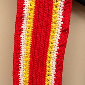 KC Chief's Crochet Scarf Pattern - Etsy
