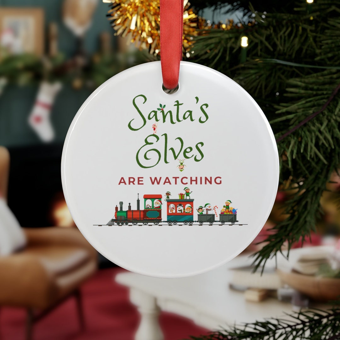 Santa Christmas Ornament, Elves Ornament, Christmas Tree Ornament, Fun ...