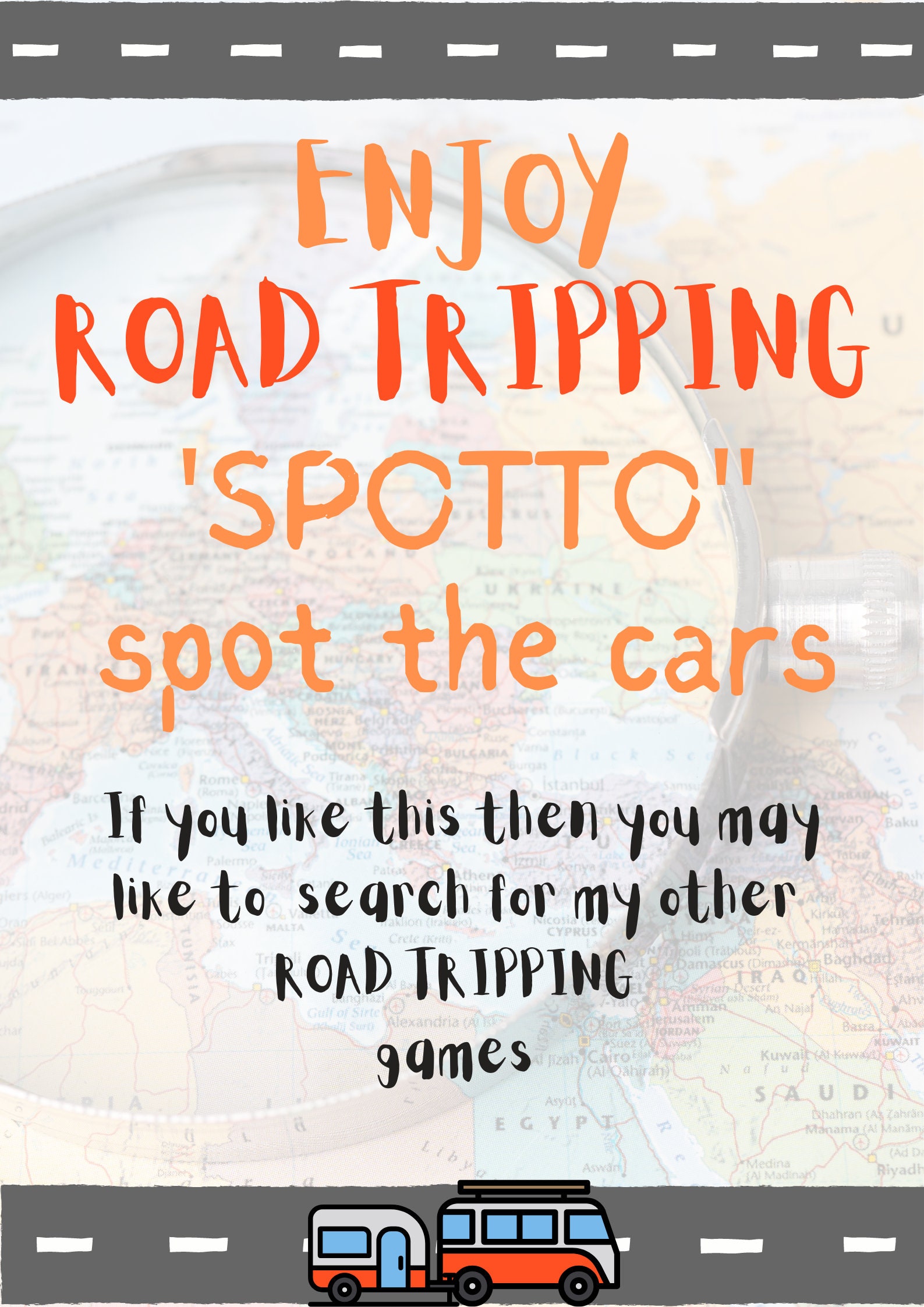 Spotto/spot the Cars/kids Family Road Trip/car Game/adventure/printable ...