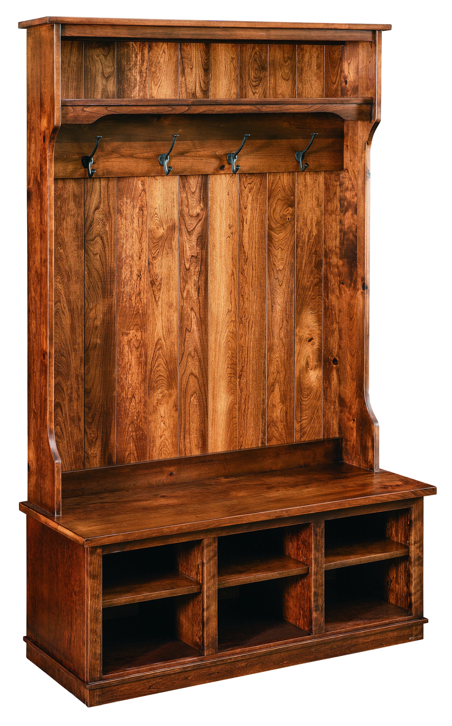 Hall Tree Entryway Bench Wooden Coat Rack Bench With Storage Shoe ...