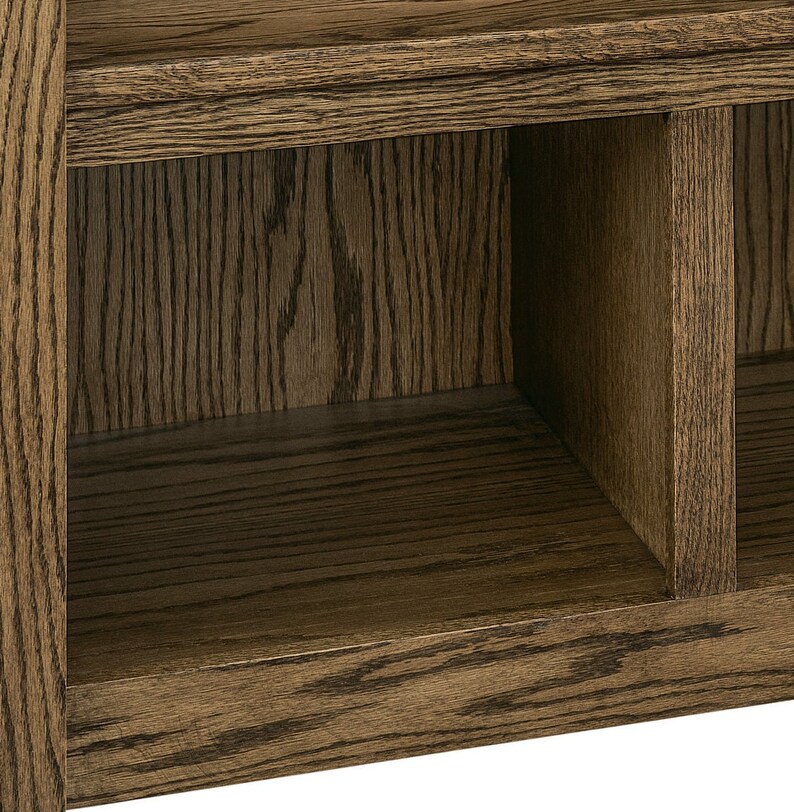 Entry Bench Wood Coffee Table Rustic Farmhouse Bench With Storage Cubby ...