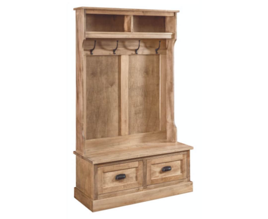 Hall Tree Entryway Bench Wooden Coat Rack Bench With Storage Shoe ...