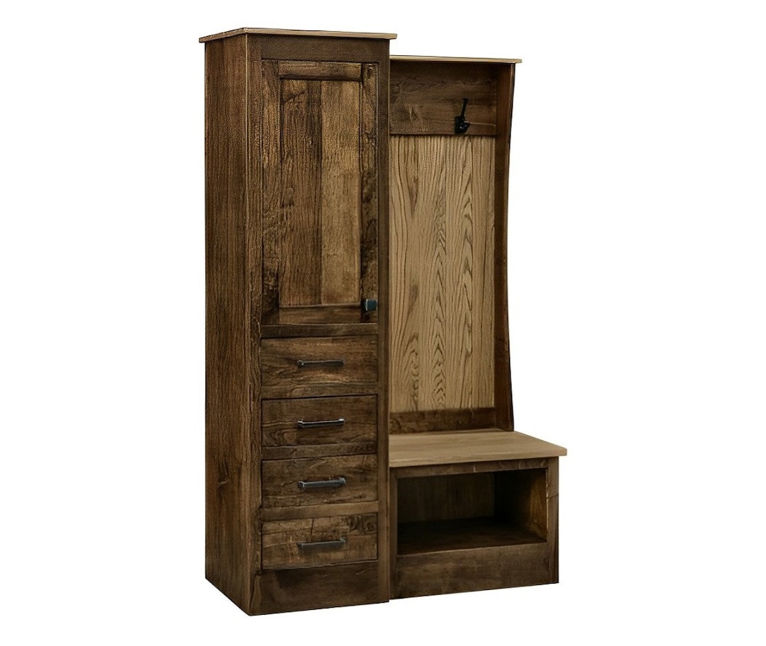 Entrance Bench Rustic Farmhouse Bench Wooden Furniture Handmade Hall ...