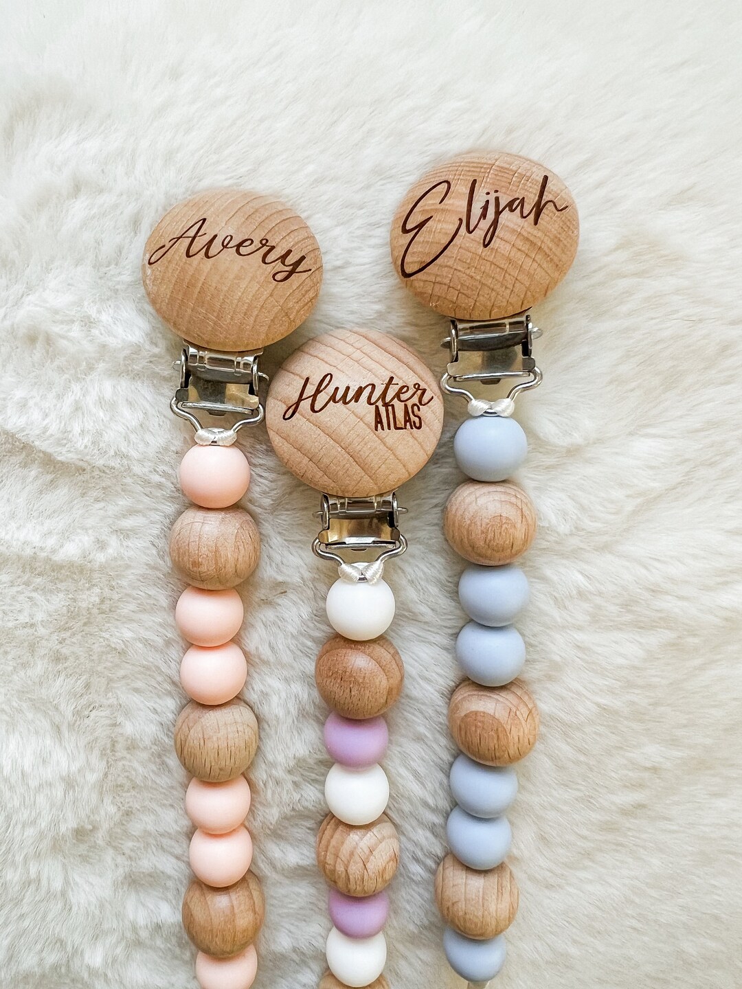 Newborn Pacifier Clip/personalized Babyshower Gift/baby Girl Pacifier ...