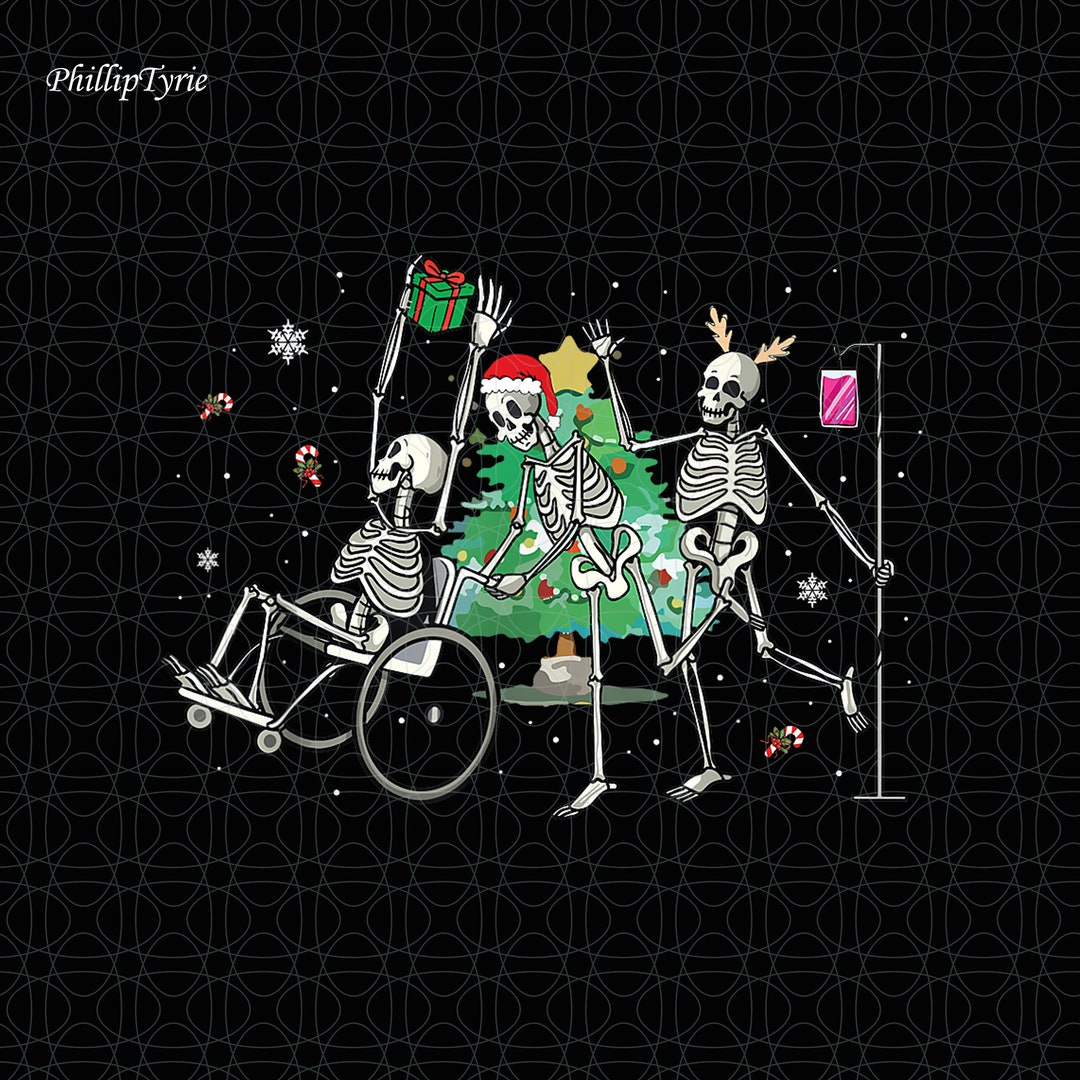 Nurse Skeletons Funny Christmas Hospital Healthcare Png - Etsy