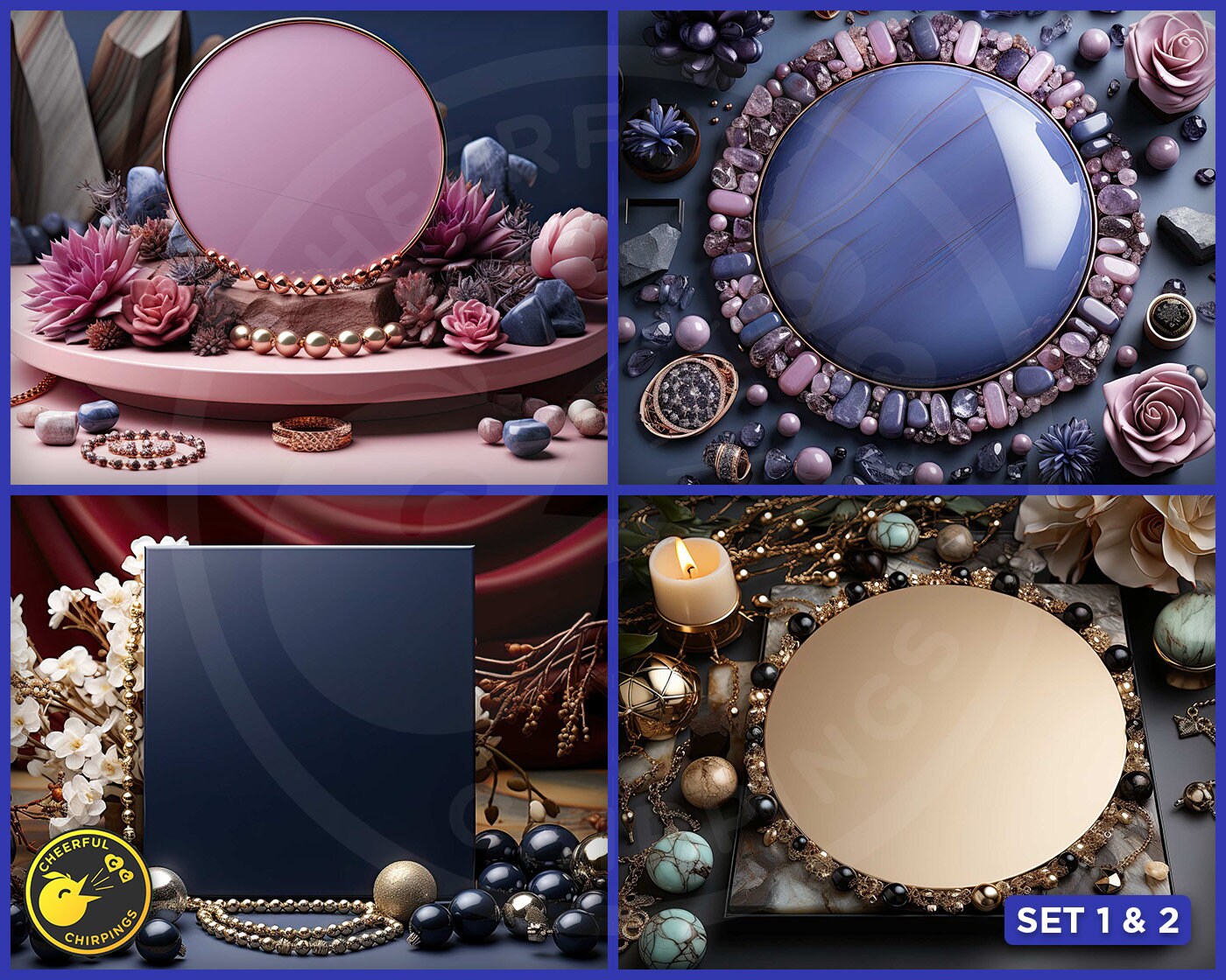 Luxury Backgrounds Set 1&2, Background Mockups, Jewelry Backdrop ...