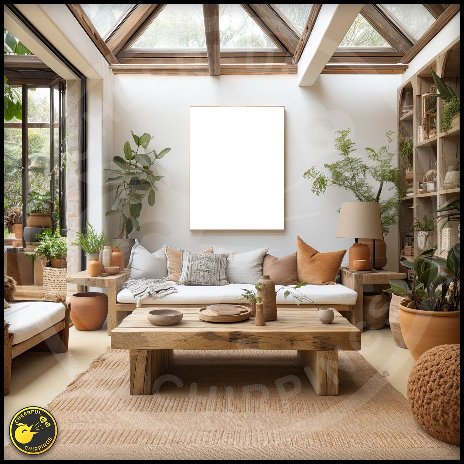 30 Boho Style Interior Design Frame Canva Templates, Living Rooms ...