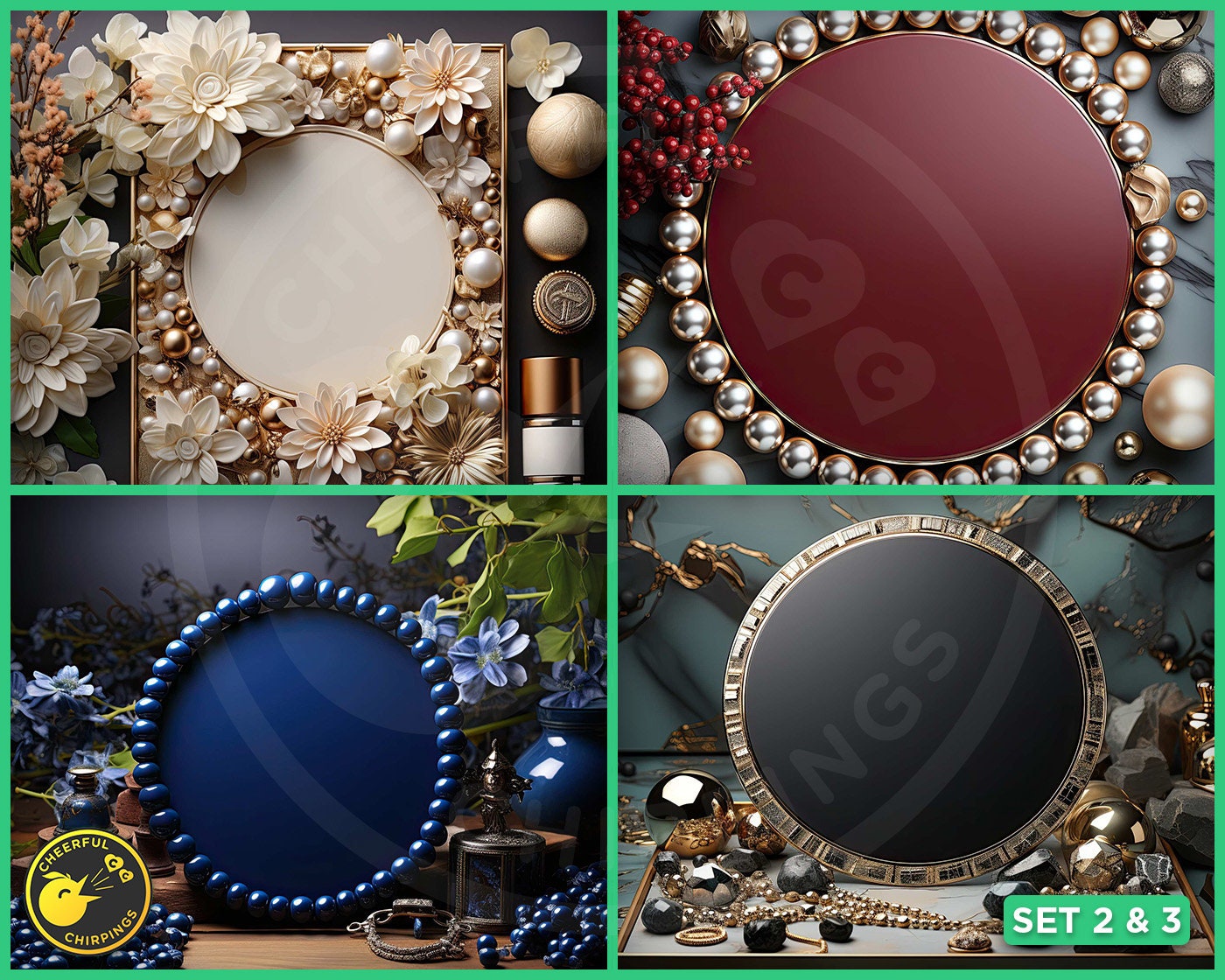 Luxury Backgrounds Set 2&3, Background Mockups, Jewelry Backdrop ...